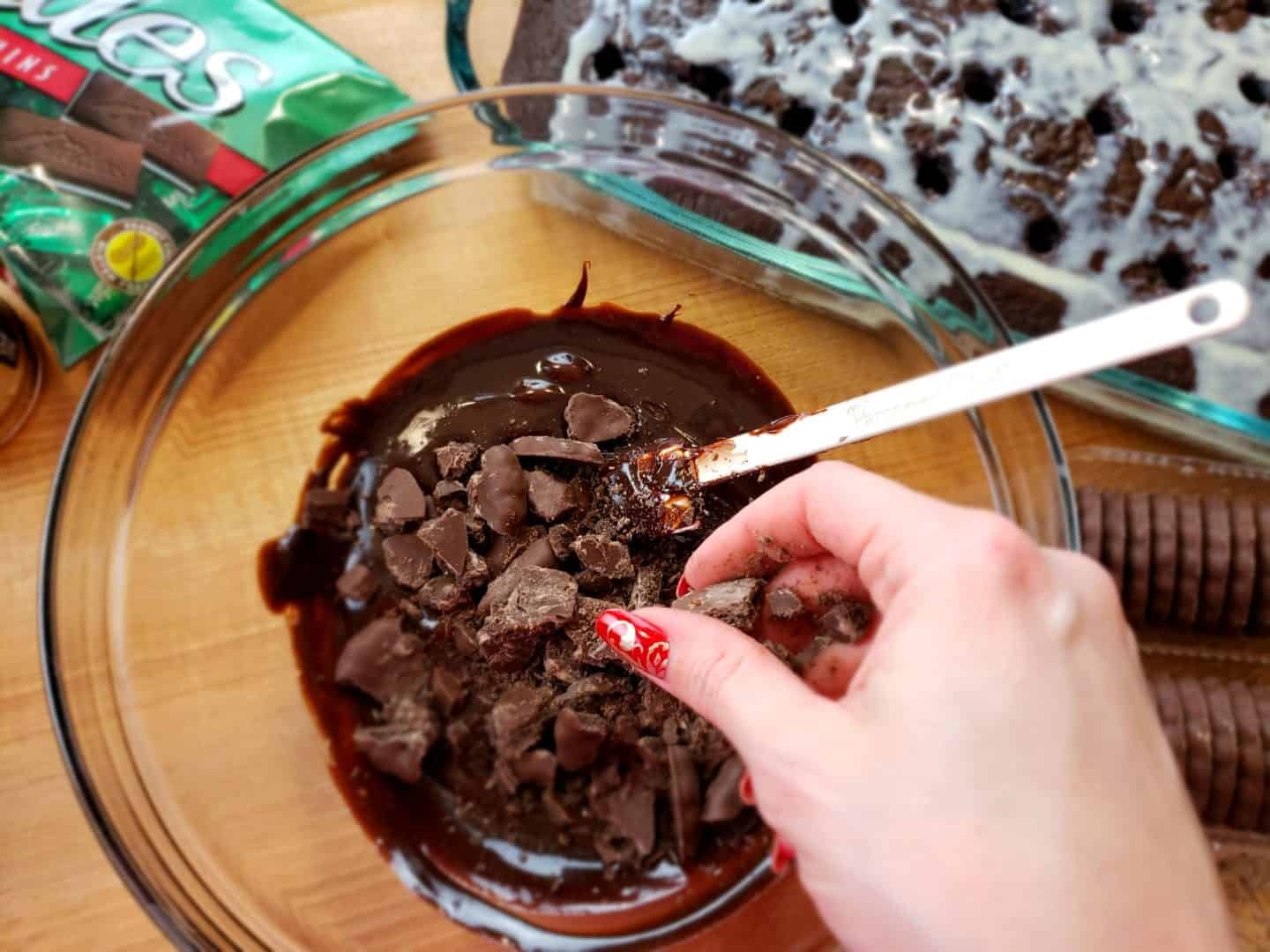 grasshOpper pOke cake - Sugar Booger Sweets