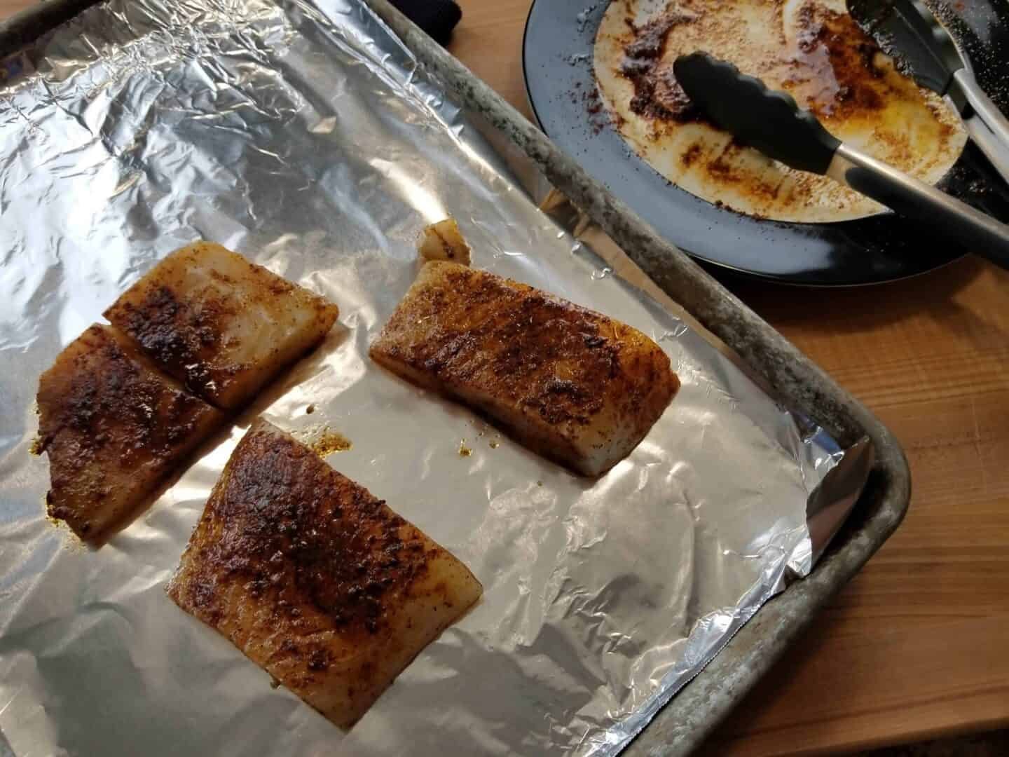 brOiled halibut steaks - Sugar Booger Sweets