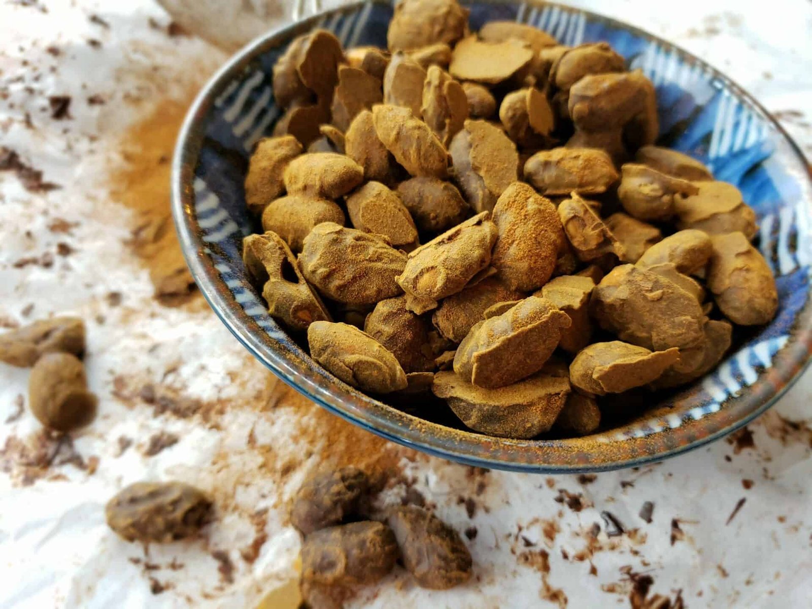 mexican spice dark chOcOlate covered almOnds - Sugar Booger Sweets