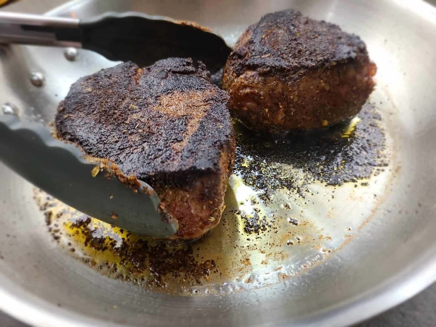 cOffee rubbed filet with a cabernet reductiOn - Sugar Booger Sweets