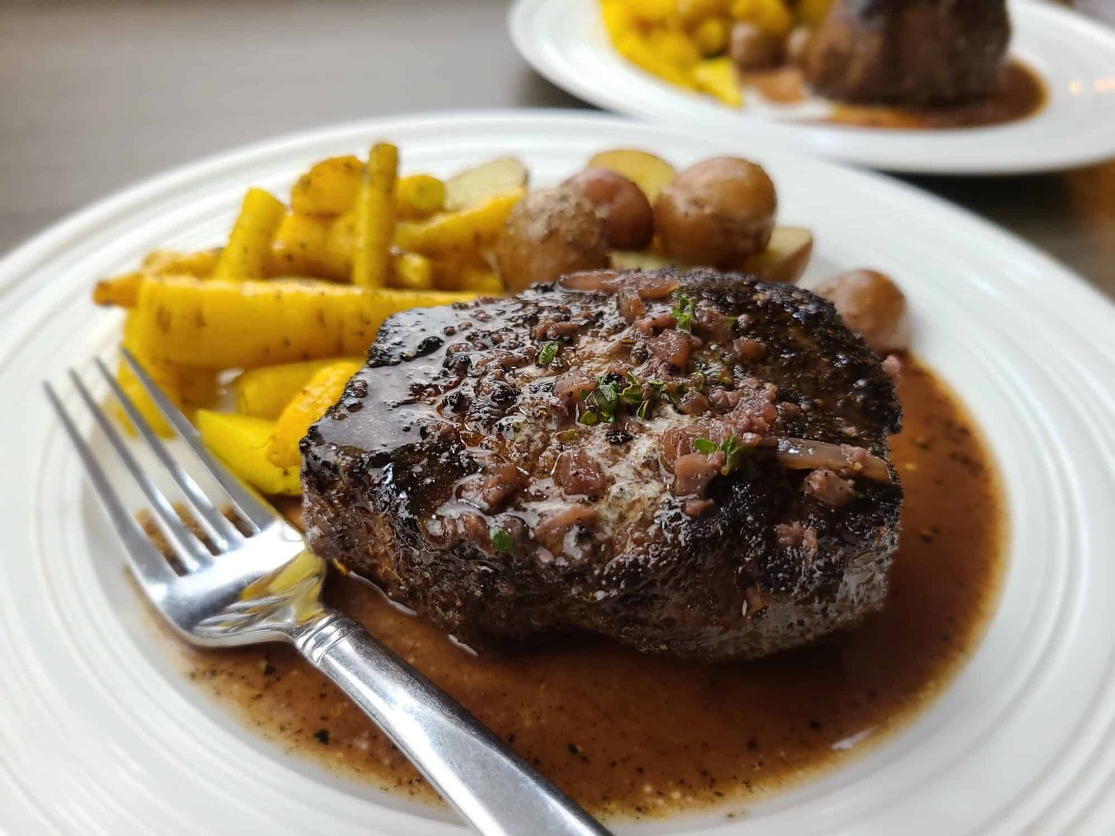 cOffee rubbed filet with a cabernet reductiOn - Sugar Booger Sweets