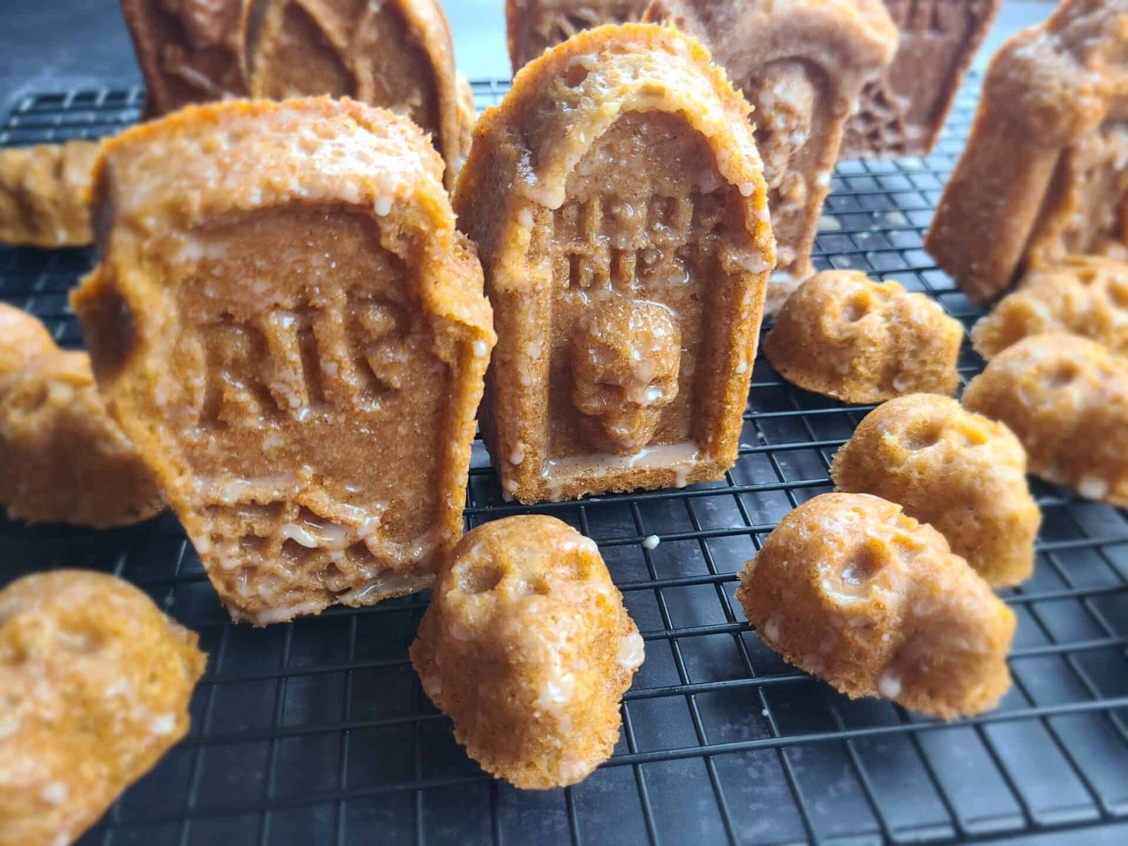 spOOky spicy cakes with apple brandy glaze - Sugar Booger Sweets